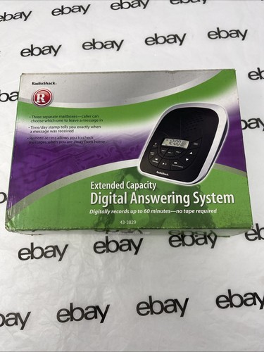 Radio Shack Digital Phone Answering System Model 43-3829 No Power Cord ...