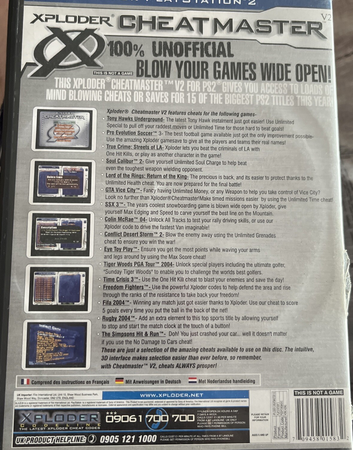 Xploder PS2: Cheat System for Playstation 2 (Sony PlayStation 2, 2001 ...