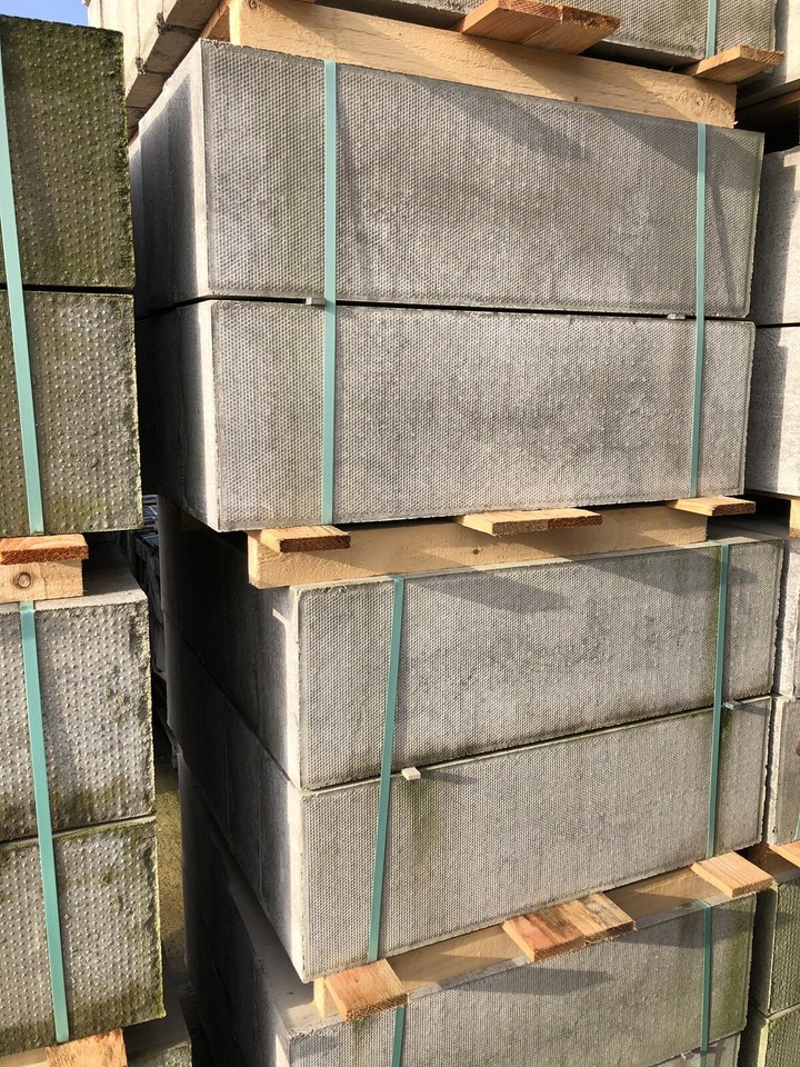 6 X QUALITY GREY STRAIGHT KERBS / BOARDER,KERBSTONES , STEPS EDGING ...