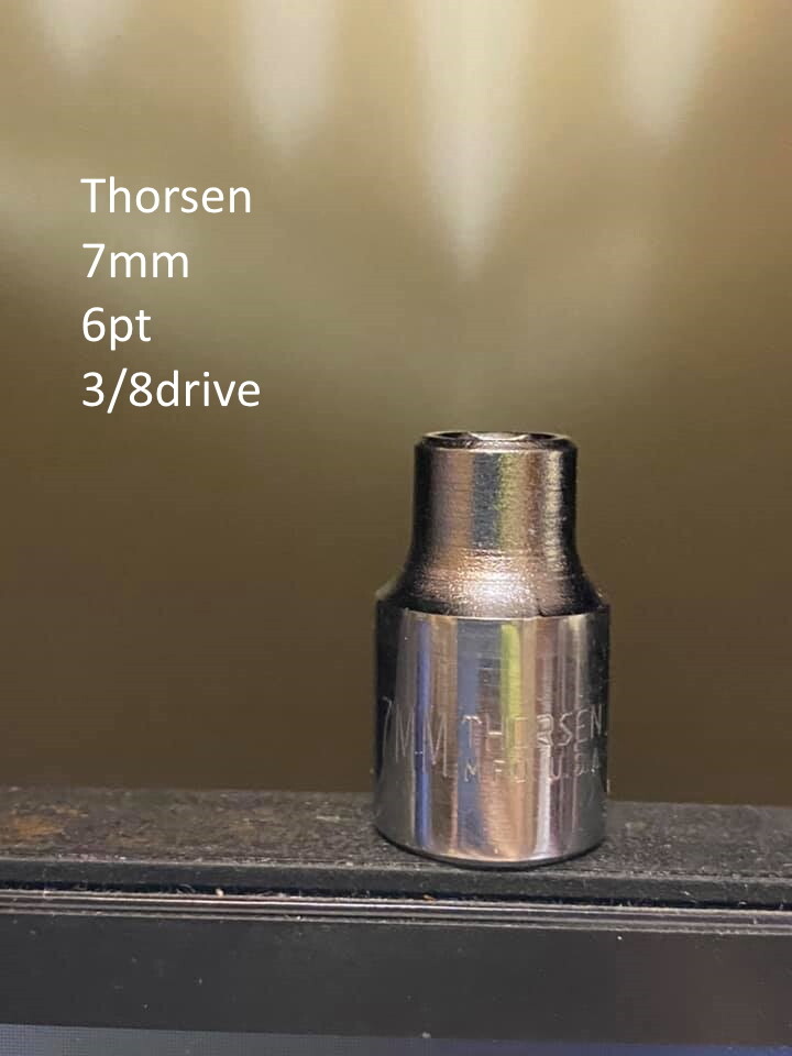 USA MADE 7mm sockets 1/4 3/8 drive price each 6pt 12pt many vintage ...