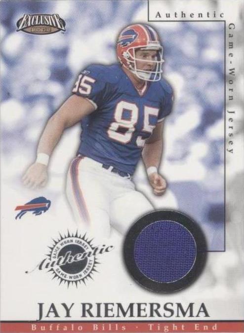 2002 Pacific Exclusive - Game-Worn Jerseys Jay Riemersma #6 (MEM) for ...