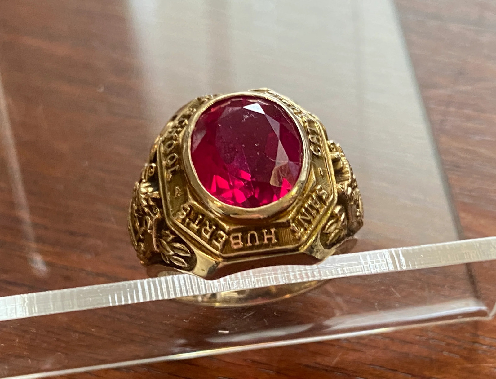 Heavy Vintage Dieges Clust High School Class Ring 10k… - Gem