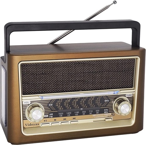 AM FM Retro Radio Portable Vintage Shortwave Radio with Bluetooth ...