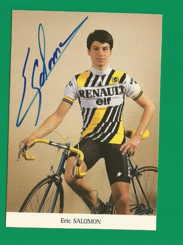 CYCLISME carte cycliste ERIC SALOMON équipe RENAULT GITANE 1984 signée | eBay