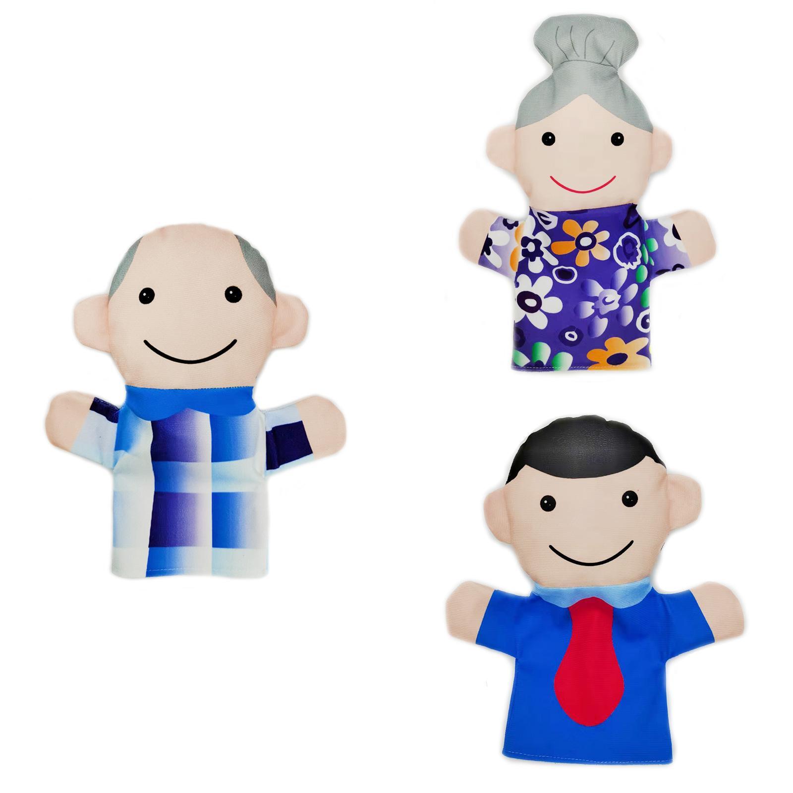 Soft And Cuddly Hand Puppet Collection 12 Piece Set Grandparents ...