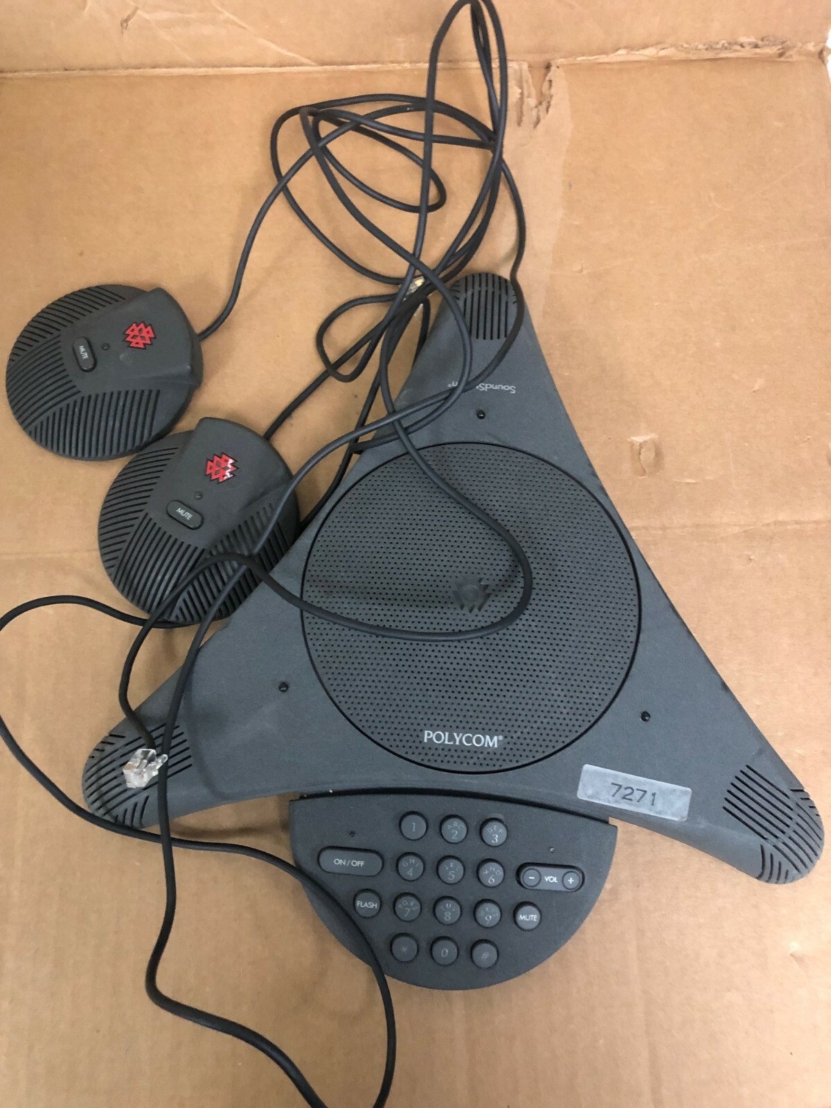 Polycom 2201-03308-001-F Conference Phone with two External Microphones ...
