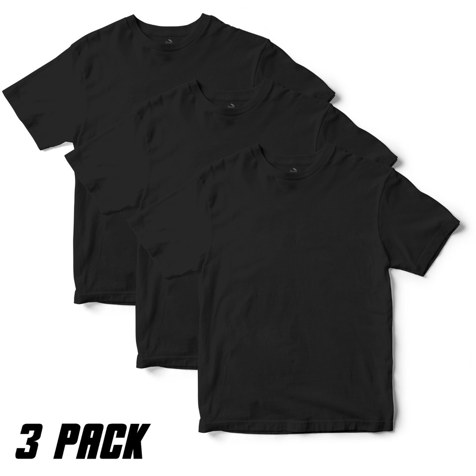 Sada T-Shirts 3-Pack Plain Crew Neck T-Shirts for Men Sizes S-6XL | eBay