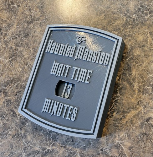6.25 x 5 inches Haunted Mansion Wait Time Sign Plaque Replica - Disney ...