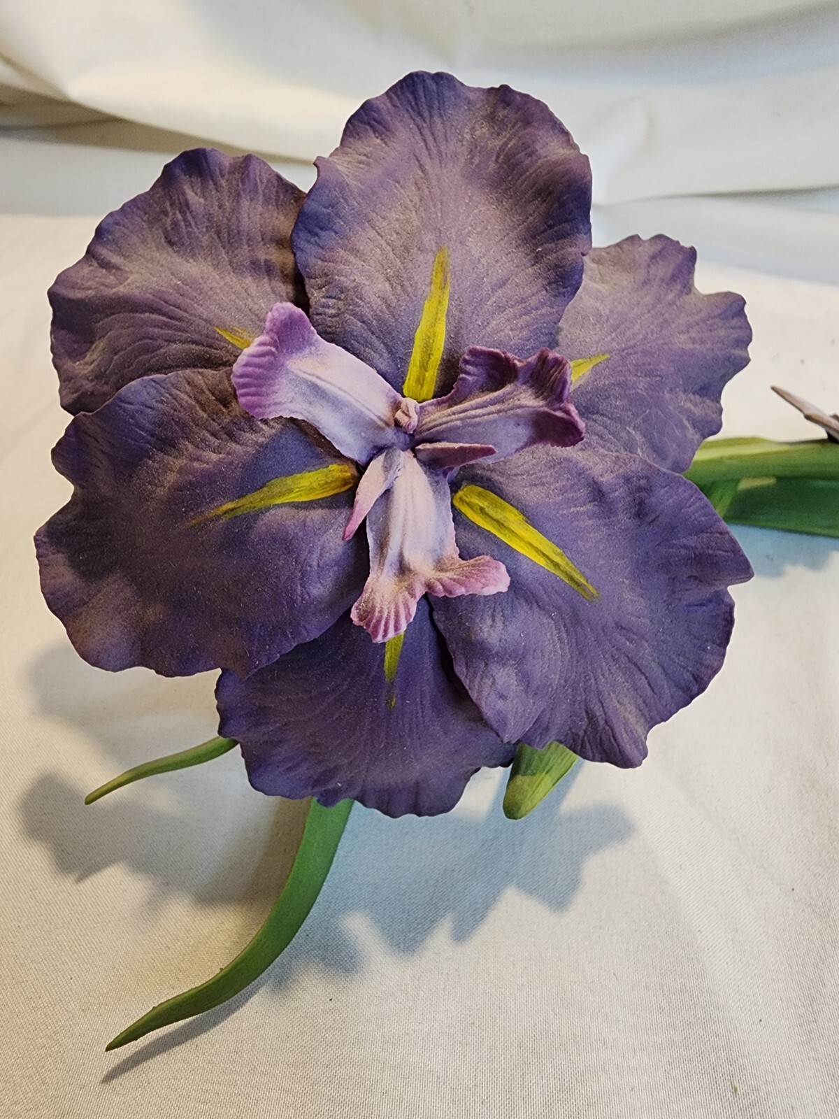 Vintage 1983 Hanae Mori The Noble Iris Hand Sculpted Ceramic Flower Figurine | eBay