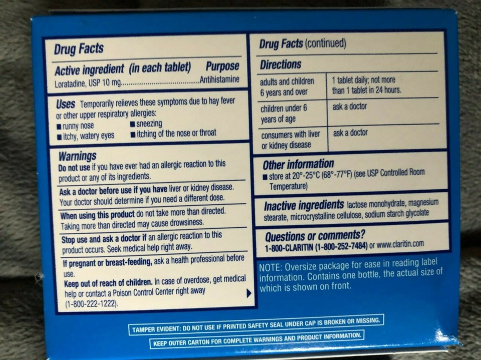 New Lot Of 2 45 Count Boxes Claritin Allergy 90 Total Tablets ...