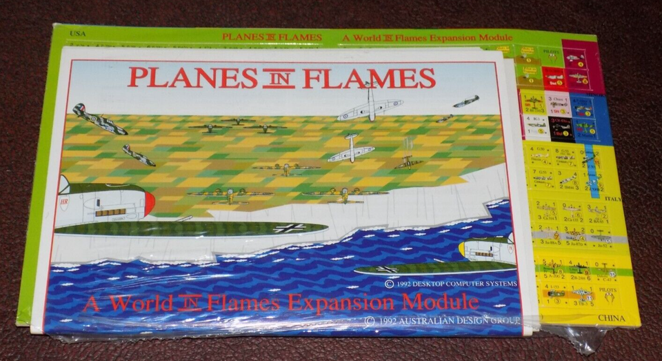 Planes In Flames 1992 ADG Games A World in Flames Expansion Module ...