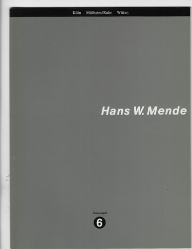 "Hans W Mende" 1989 Photo Catalog Siemens Kulturprogramm No. 6 Series ...