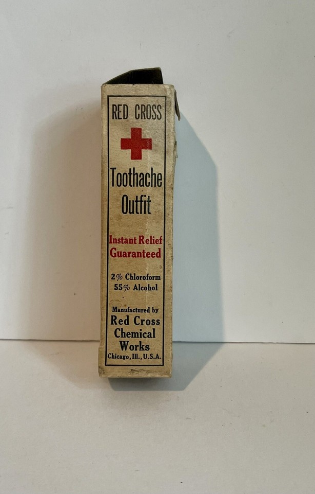 Antique 1900s Red Cross Toothache Outfit Red Cross Chemical Works | eBay