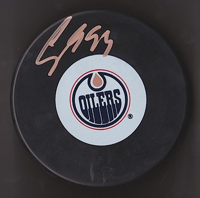 SAM GAGNER Signed EDMONTON OILERS Puck w/COA #2 | eBay