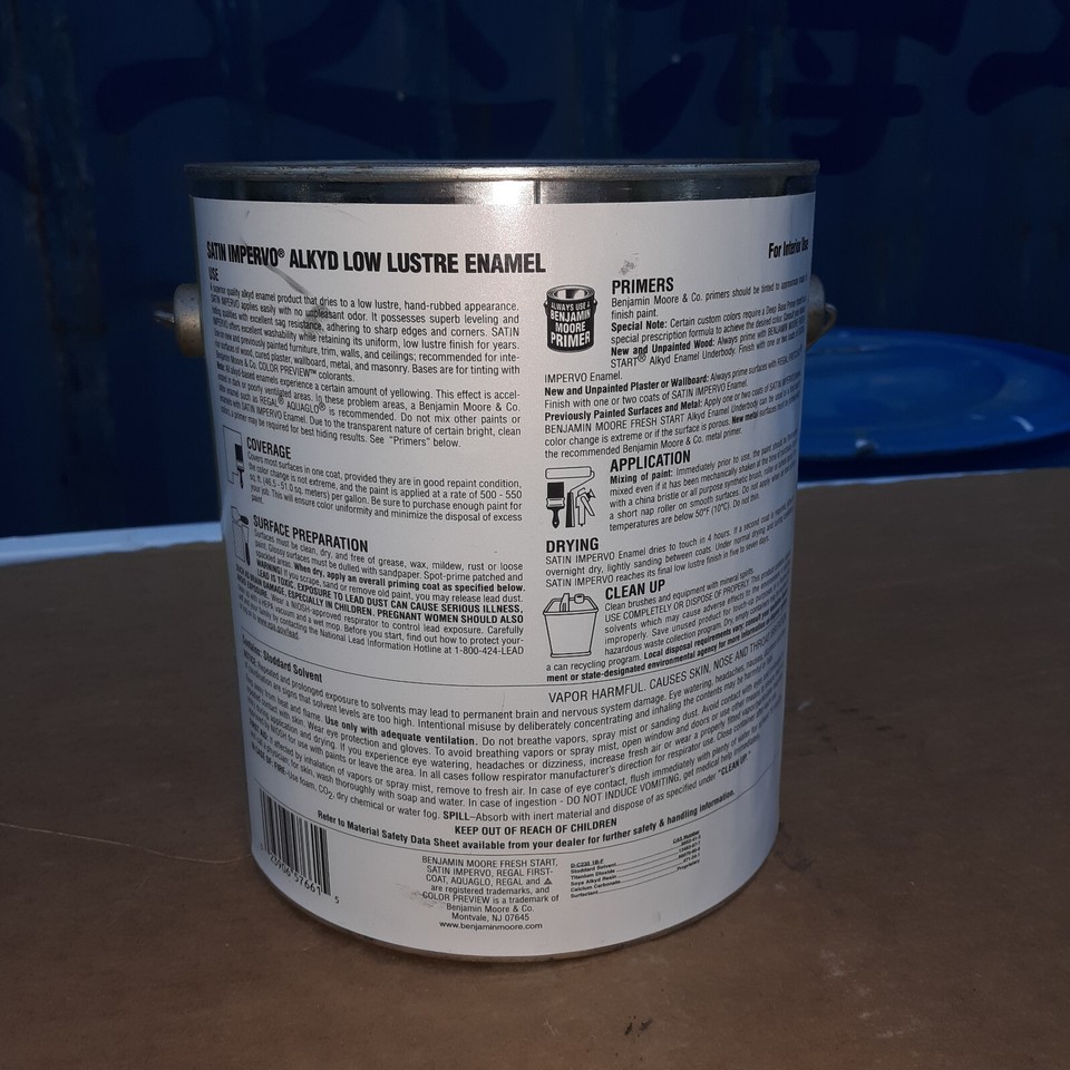 Paint Benjamin Moore Impervo Alkyd Paint Satin 8, Gallons | eBay