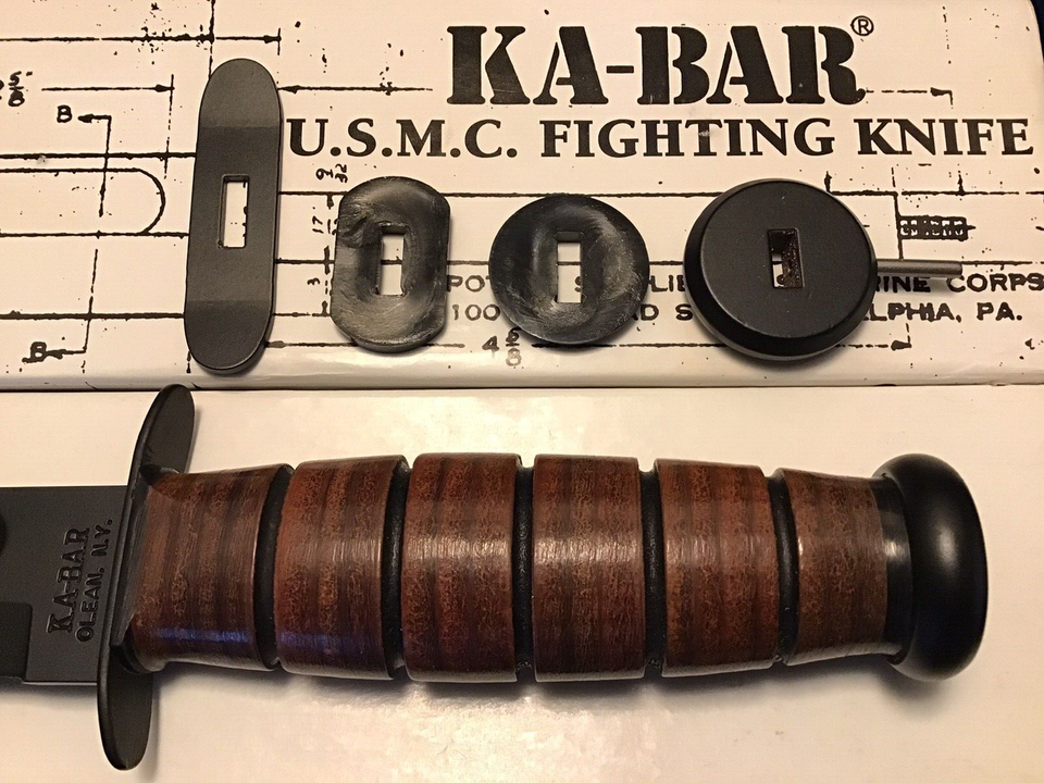 KA-BAR U.S. FIGHTING KNIFE REPLACEMENT-POMMEL, GAURD, PIN & SPACERS-NEW ...