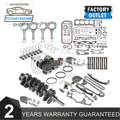 3RZ-FE Engine Piston Gasket Timing Kit w/ Crankshaft Rods For Toyota ...