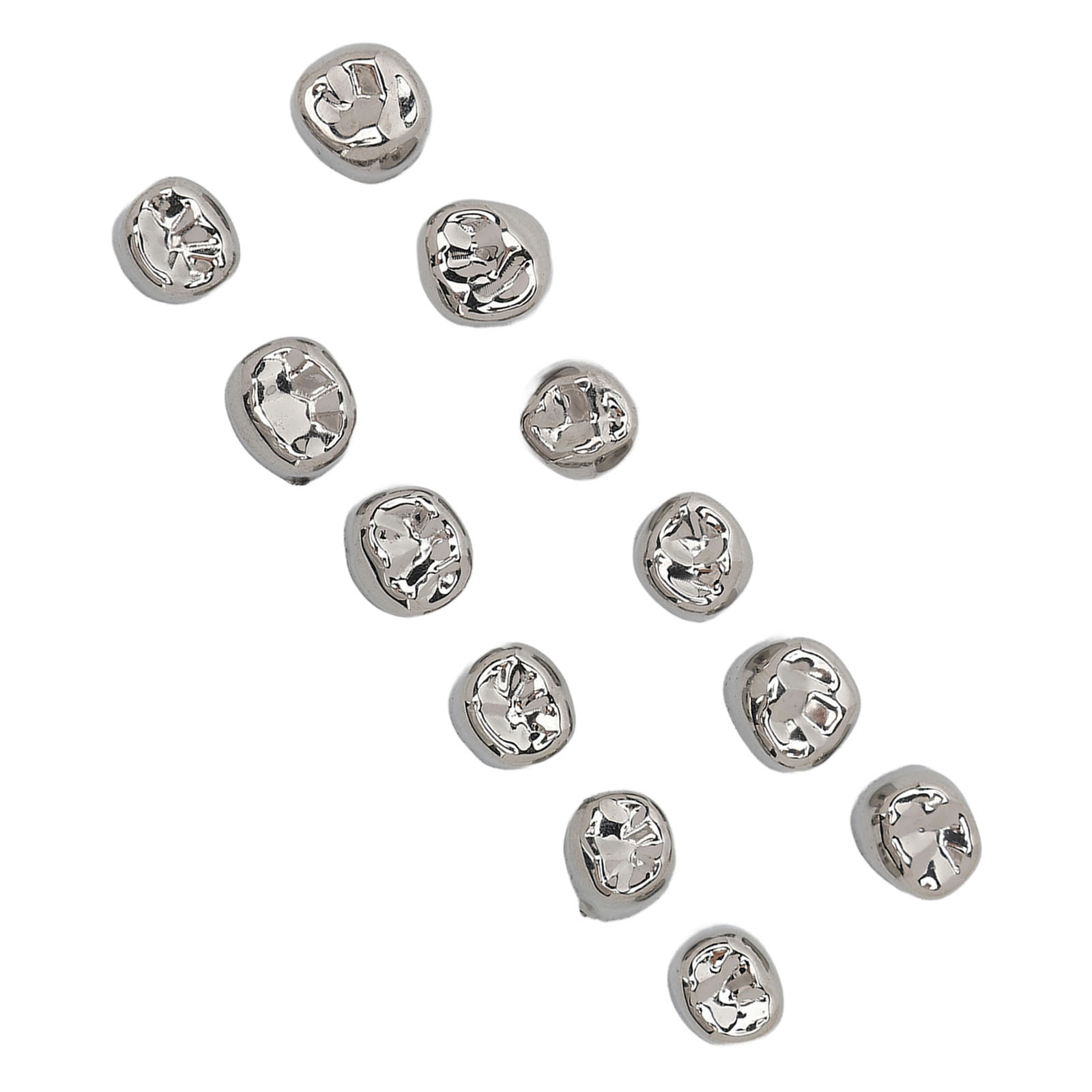 12pcs Metal Dental Teeth Crown Stainless Steel Temporary Protective ...