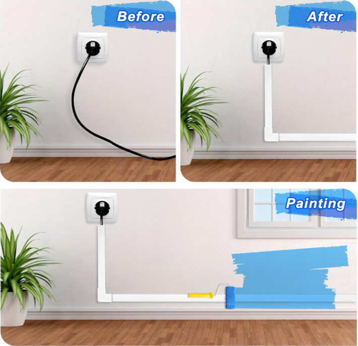 Cord Cover Raceway Kit 392.5 Inch Paintable Cable Concealer Wire Hider ...