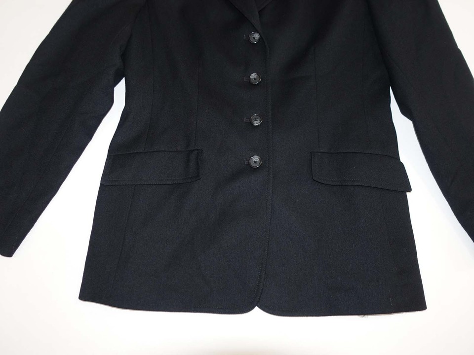 Talbots Women's 4 Button Blazer Jacket Size 6 Petite Black 100% Wool ...