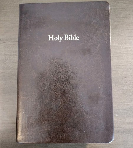 Holy Bible NKJV Giant Print Edition Dark Brown Leathersoft Unused, In ...