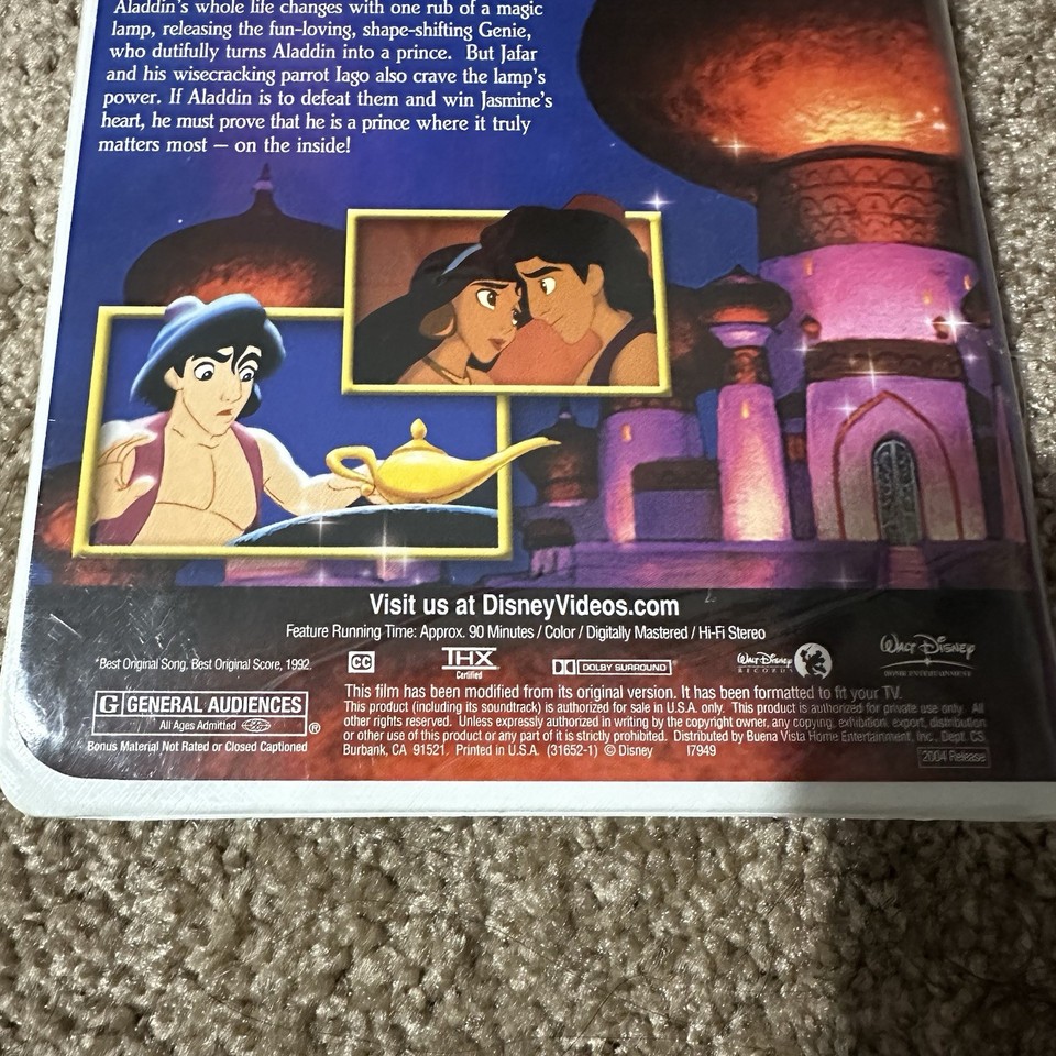 Aladdin Walt Disney Platinum Edition VHS 2004 | eBay