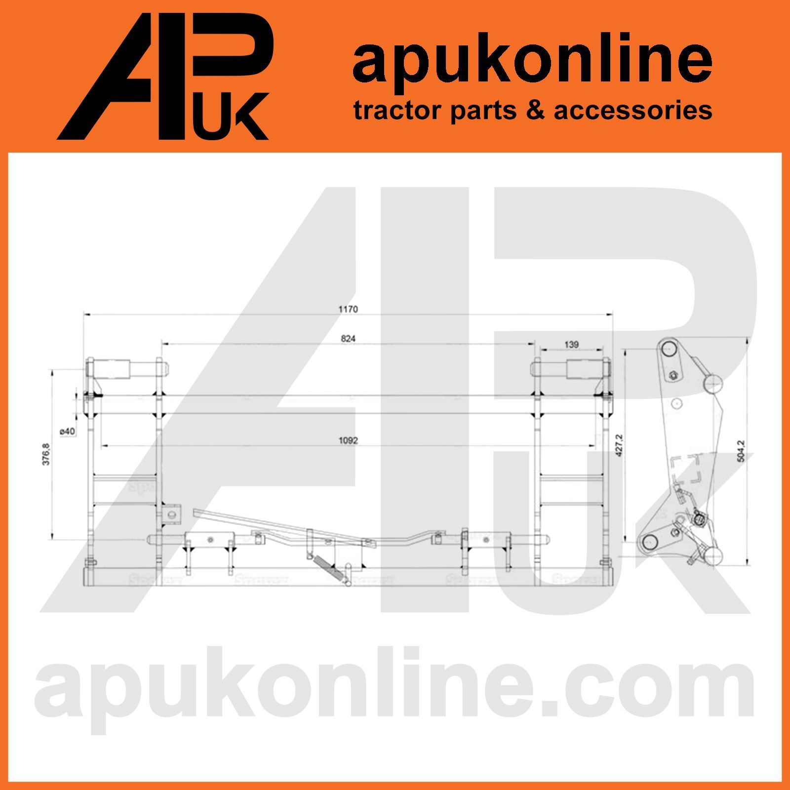 Tractor Front Loader Attachment Headstock Frame Bracket for Ford Massey ...