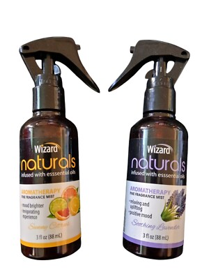 Wizard Naturals Essential Oil 2 AROMATHERAPY Fragrance Mist Lavender ...