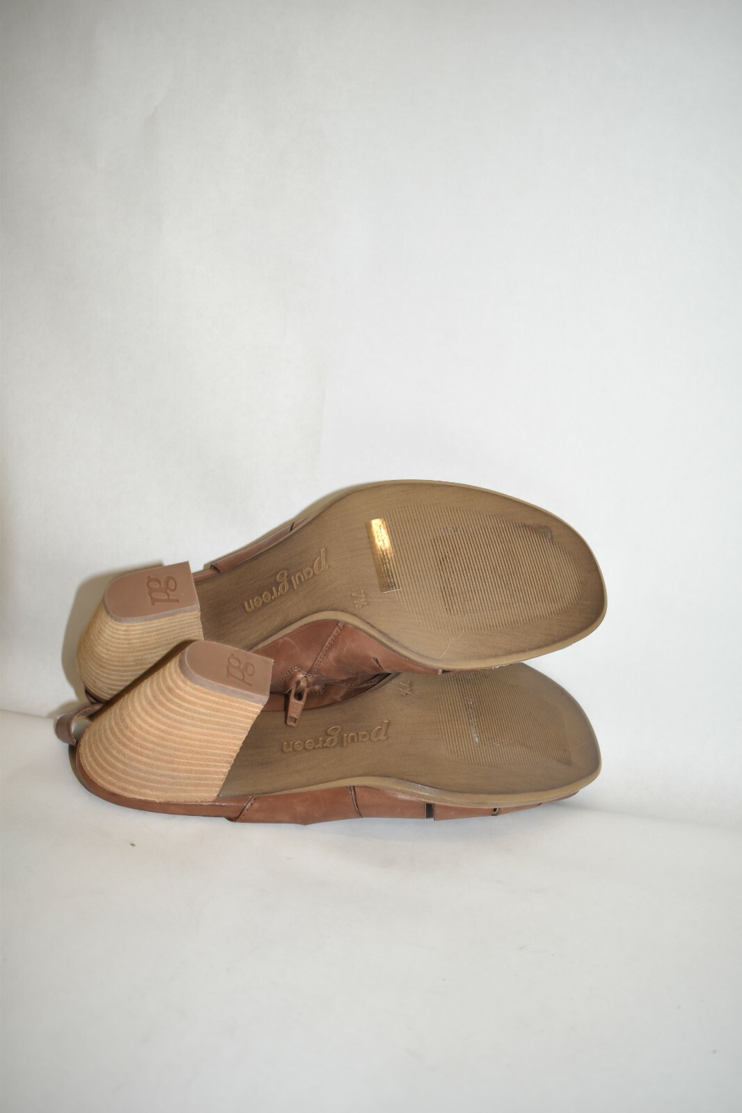 $375 PAUL GREEN Cosmo Peep Toe Sandal LEATHER BOOTIE CAYANNE CUOIO 10 ...