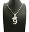 NEW # 1 to 9 NUMBER PENDANT & 24" VARIOUS CHAINS & COLOR HIP HOP ...