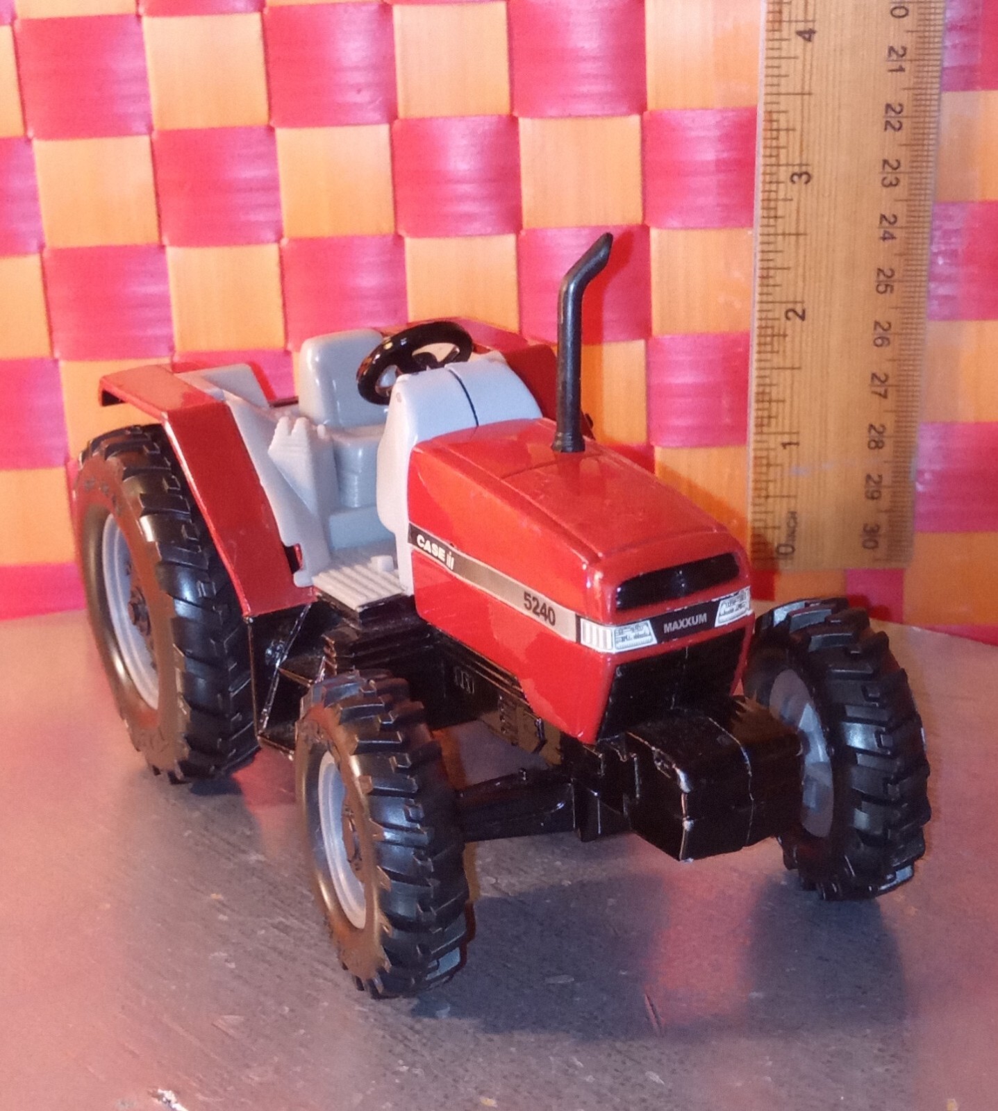 Tractor vehicle, red, collectible, case #5240… 5 1/2" L by 3 1/2" H ...