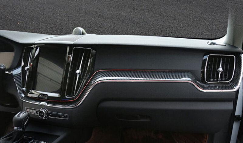 For Volvo XC60 2018-2024 Carbon Fiber Center Console Instrument Dash ...