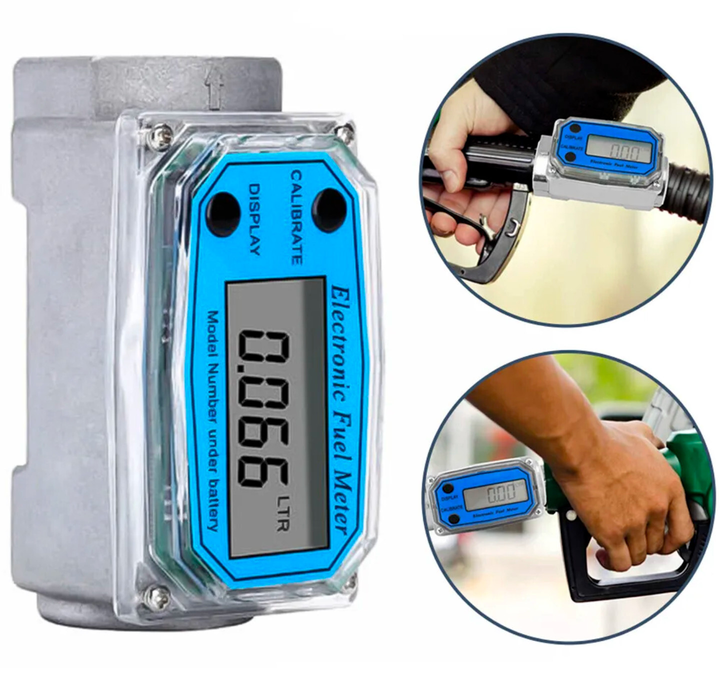 1 Inch Electronic Turbine Flow Meter for Diesel Kerosene Gasoline AC18B ...