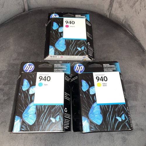 3 Lot HP 940 Cyan Ink cartridge Office Jet 940 Magenta Yellow Cyan 2011 ...