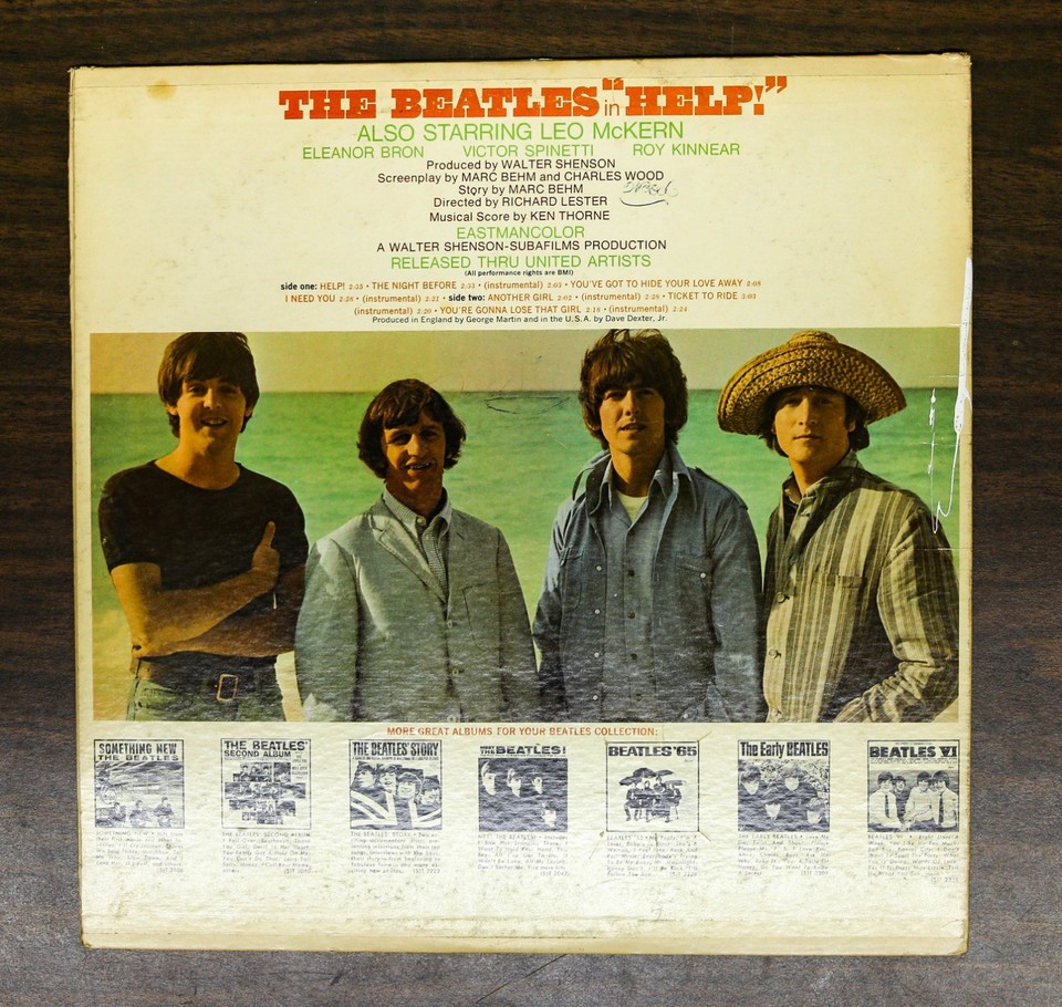 1965 The Beatles HELP! Original Motion Picture Soundtrack Album Capitol ...