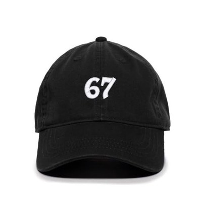 67 Six Seven Sixtyseven Meme Embroidered Baseball Cap Cotton Adjustable ...