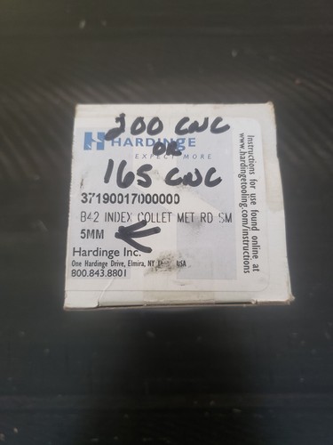 Hardinge B42 Index Collet Met Rd Sm 5MM RD | eBay