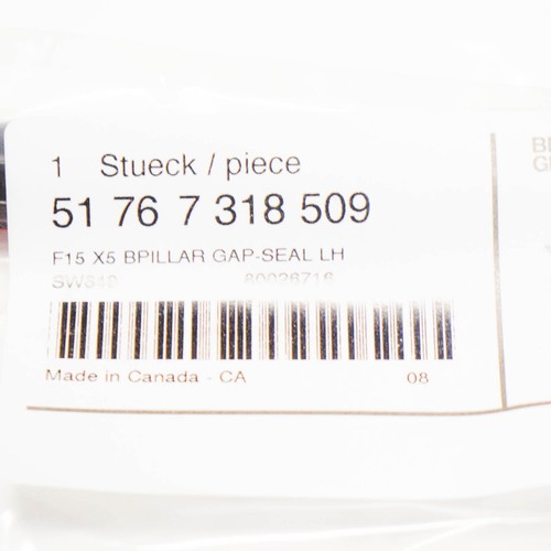 BMW X5 F15 Hintere linke Türdichtung 51767318509 NEU | eBay