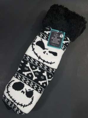 Disney TIM BURTON'S NIGHTMARE BEFORE CHRISTMAS FUZZY SLIPPER SOCKS NEW ...