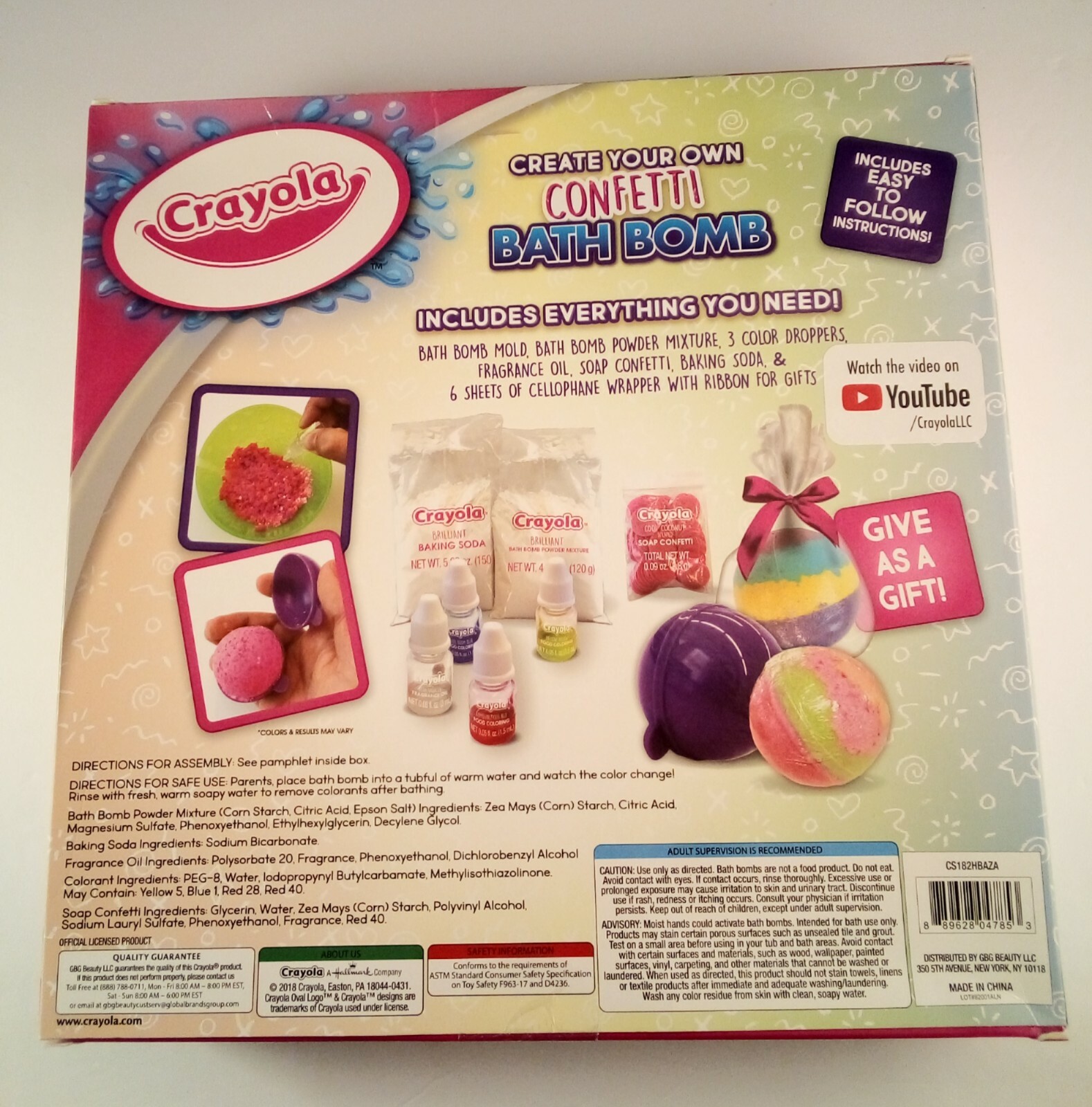 NEW Crayola Create Your Own Confetti Bath Bomb Activity Kit, Easter ...