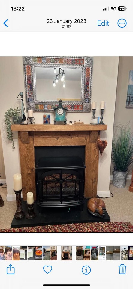 Chunky Rustic Pine Quality Handmade Fire Surround | eBay UK