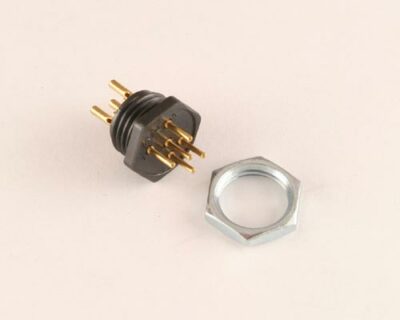 2x 5 Pin Male Miniature Hexagonal Panel Connector Plug Hex Nut 126 ...