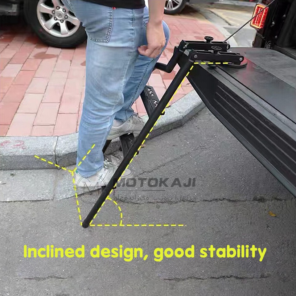 Heavy Duty Foldable Tailgate Ladder Step Pickup Truck Rotate Stair For ...