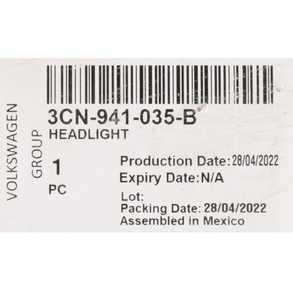 OEM VW 2018-2020 Volkswagen Atlas Left Composite Headlight 3CN-941-035 ...