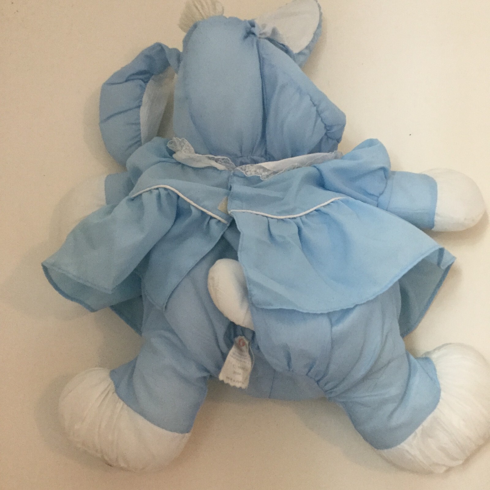 Fisher Price Puffalumps Blue Nylon Bunny Rabbit Smocked Dress Vtg 1986 ...