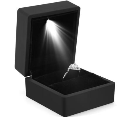 Creative Illuminated Ring Box for Marriage Proposal Ring Box with LED ...
