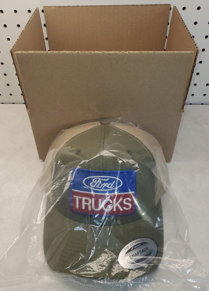 FORD TRUCKS Patch on Yupoong 6606 Classics Trucker Hat Snapback Moss ...