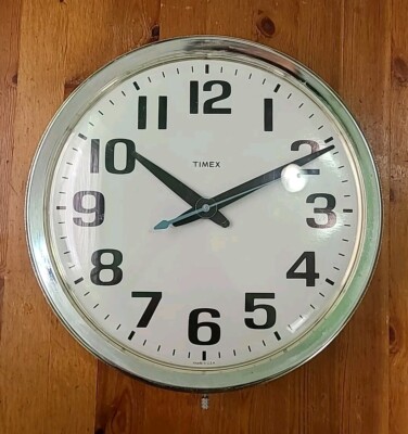 Vintage - Timex Electric School Industrial Wall Clock 13" - Retro ...