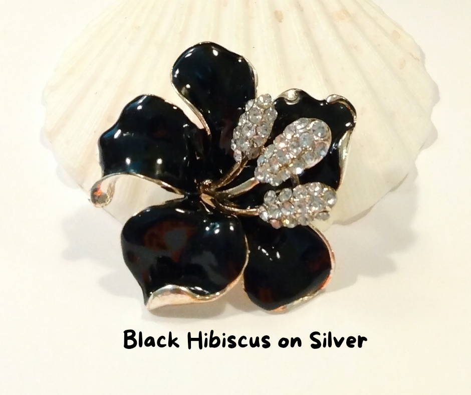 Hibiscus Flower Pin, Wedding Pin, Jewelry Pin, Colorful Rhinestone ...