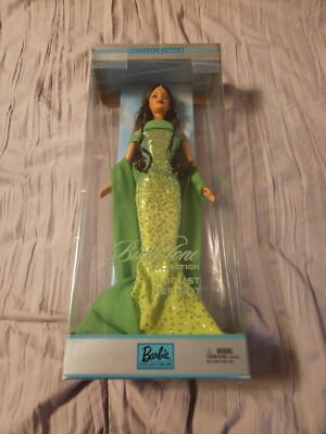 Barbie August Peridot Barbie Doll Mattel 2002 #B3416 Birthstone ...
